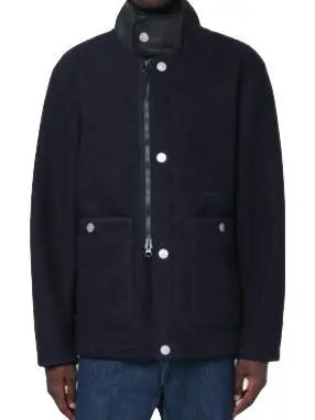 Stone Island Stand Collar Casual Jacket - Navy