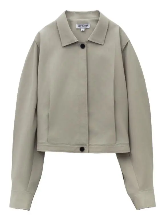 LOW CLASSIC Pinched Shirt Jacket - Light Brown
