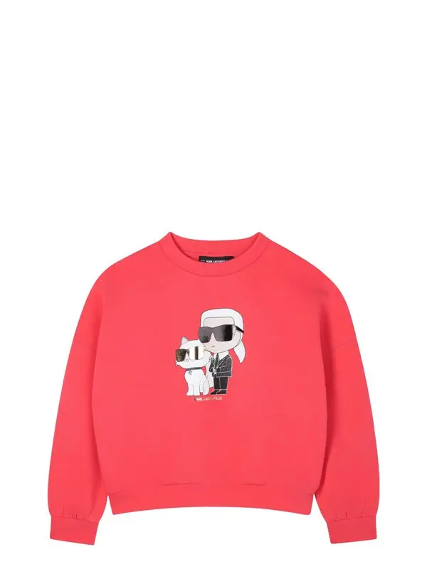 Karl Lagerfeld Ikon Karl Choupette Sweatshirt - Red