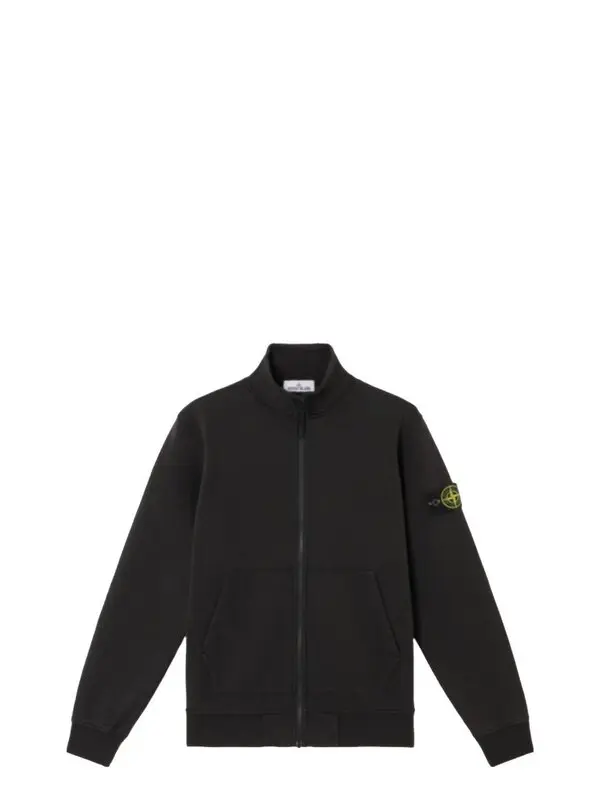 Stone Island Zip-up Sweatshirt - Black