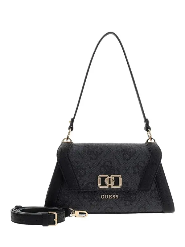 Guess Karnilla Monogram Shoulder Bag - Black