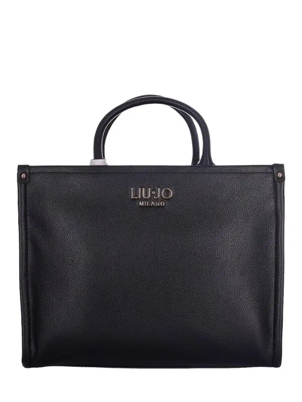 Liu Jo Logo Detailed Medium Tote Bag - Black
