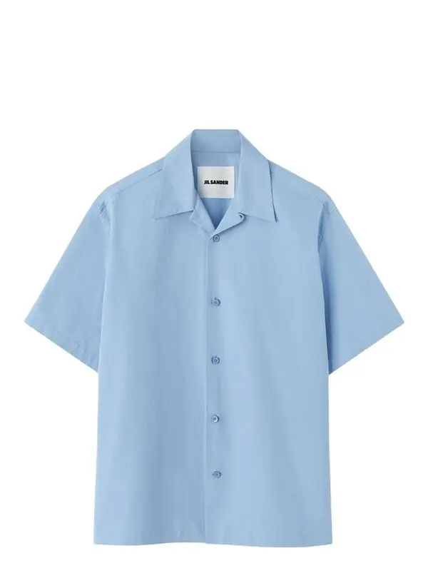 JIL SANDER Buttoned Straight Hem Shirt - Blue