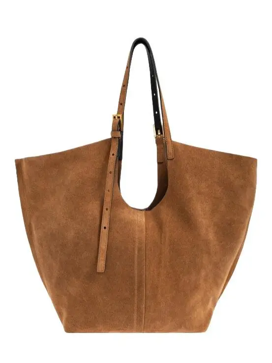 ALLSAINTS Ara Suede Shoulder Bag - Tan