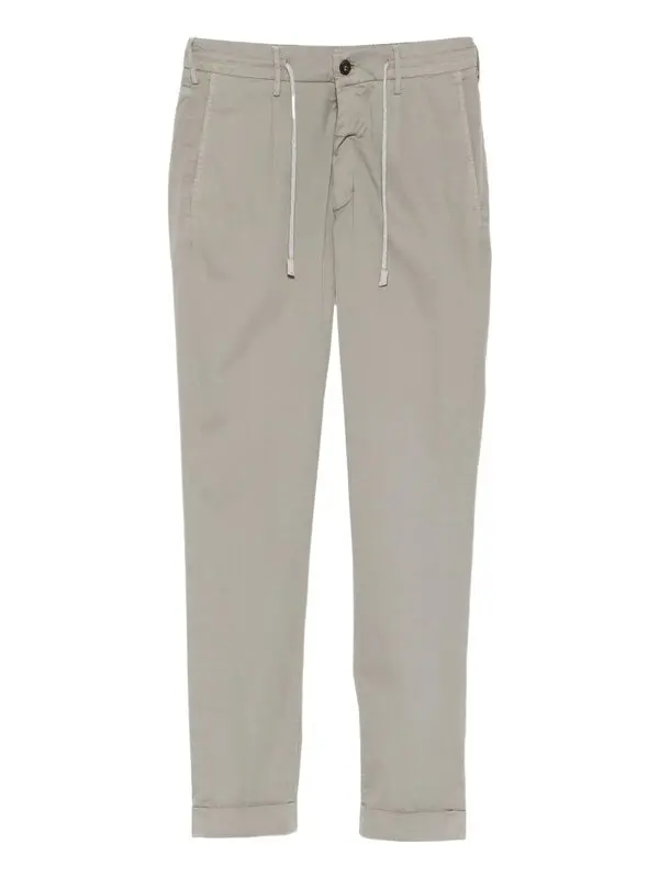 Eleventy Drawstring Turn-up Pants - Gray