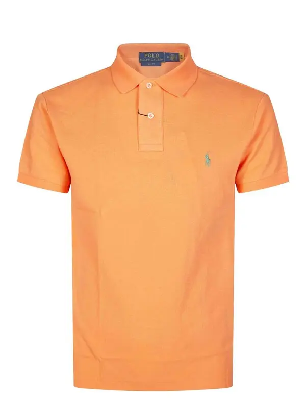 Polo Ralph Lauren Ribbed Polo Shirt - Orange