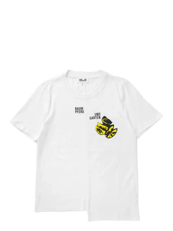 Baum Und Pferdgarten Asymmetrical Logo Top - White