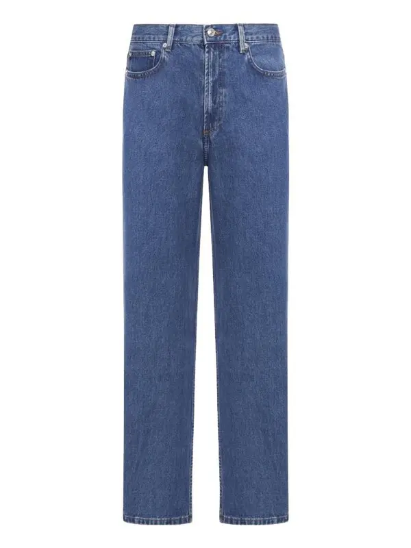 A.p.c. Button Detailed Straight Leg Jeans - Blue