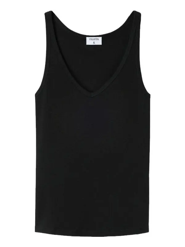 Filippa K V-neck Sleeveless Tank Top - Black