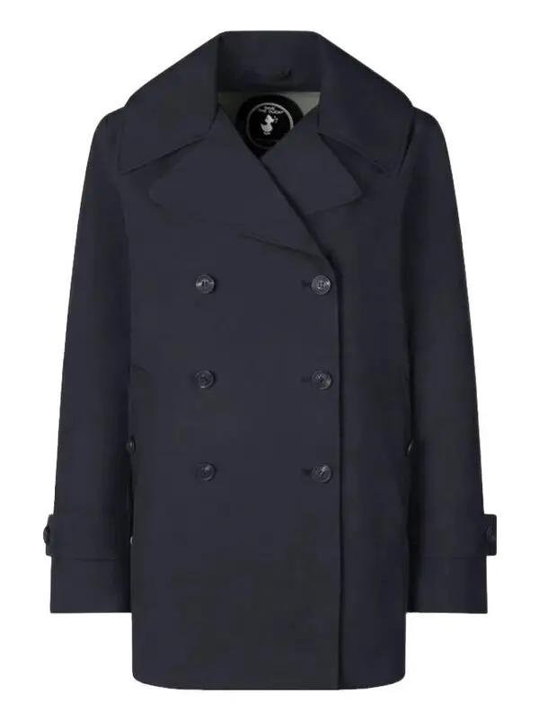 SAVE THE DUCK Double Breasted Trench Coat - Blue