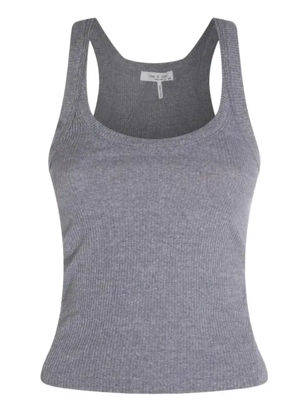 Rag & Bone Ribbed Knit Tank Top - Gray