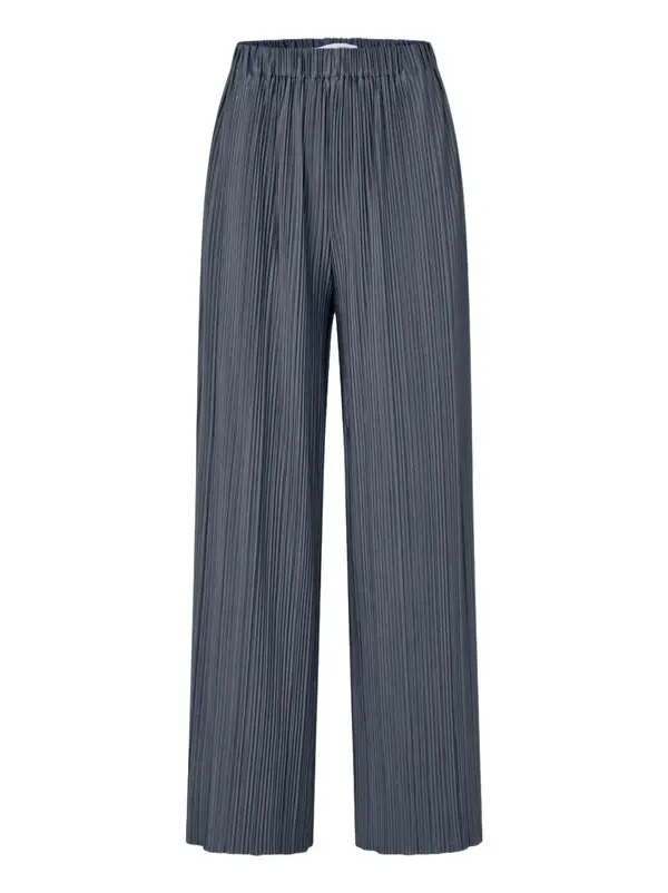 SAMSOE SAMSOE Pleated Wide-leg Jersey Trousers - Gradient Blue