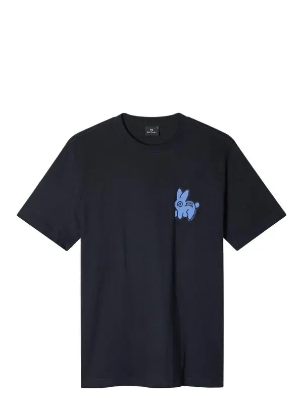 Paul Smith Bunny Print Crewneck T-shirt - Navy