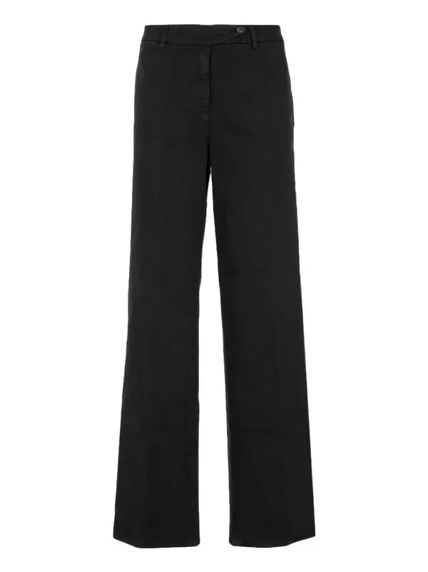 N.21 Belt Ring Button Casual Trousers - Black
