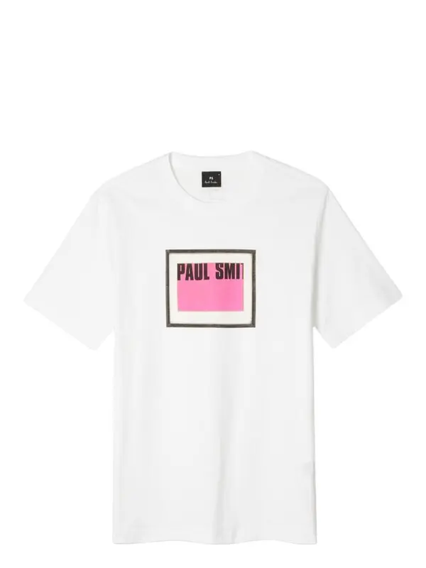 Paul Smith Framed Logo Printed T-shirt - White