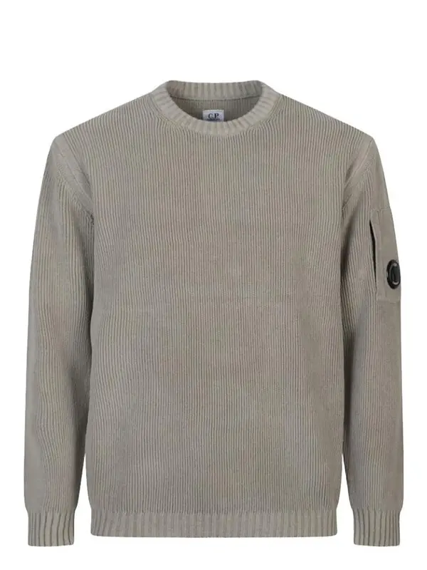 C.P. COMPANY Ribbed Knit Sweater - Gray