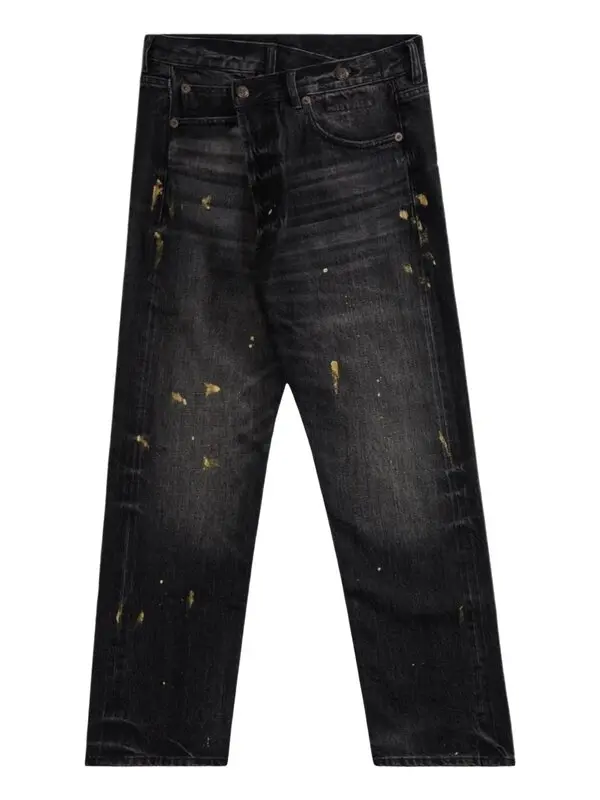 R13 Multi-pocket Denim Trousers With Logo Detail - Black