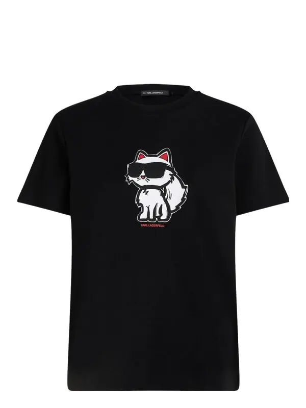 Karl Lagerfeld Ikon Choupette T-shirt - Black