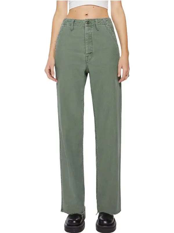 MOTHER The Major Sneak Fray Jeans - Gray