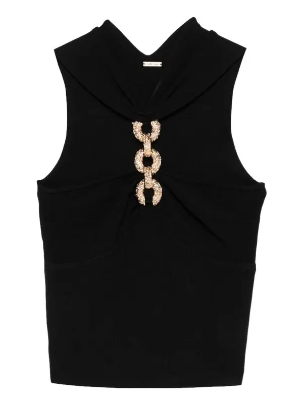 Cult Gaia Chris Chain-link Top - Black