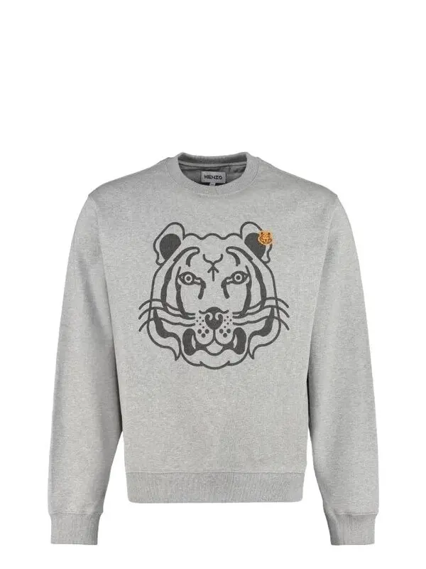 Kenzo Tiger Print Sweatshirt - Gray