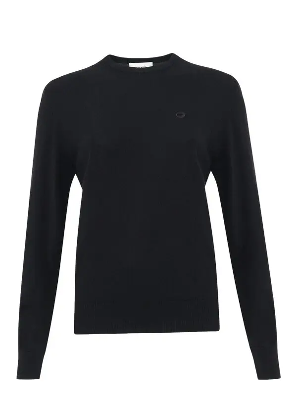 Coperni Logo-embroidered Wool Sweater - Black