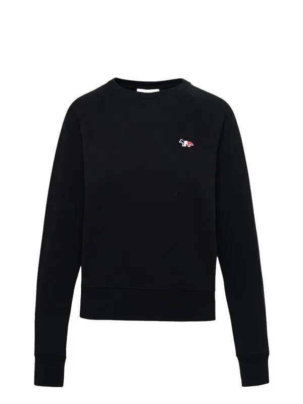 Maison Kitsuné Embroidered Fox Patch Sweatshirt - Black