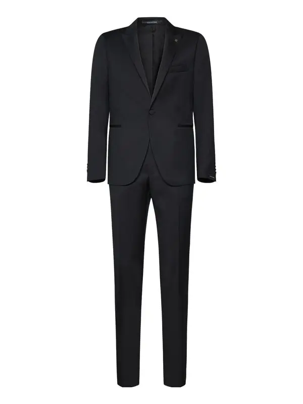 Tagliatore Peak-lapel Suit - Black