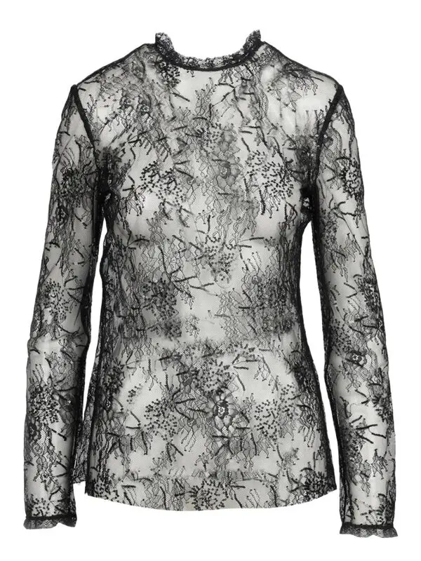 Alberta Ferretti Long Sleeve Lace Cover-up - Gray