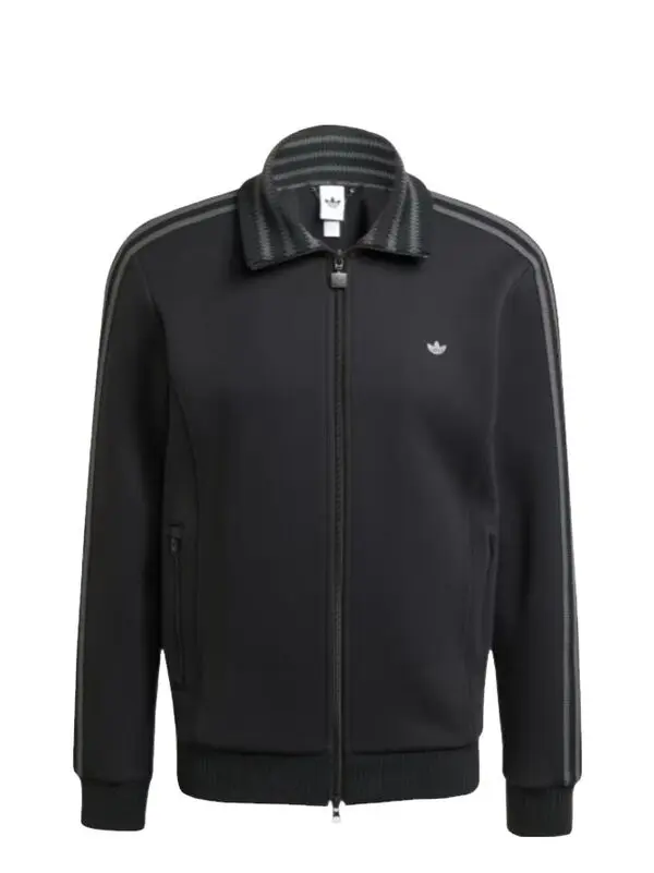ADIDAS ORIGINALS Logo Detail Zip-up Sweatshirt - Black