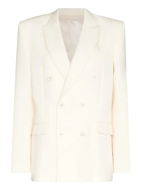 Wardrobe.NYC Double-breasted Blazer - White