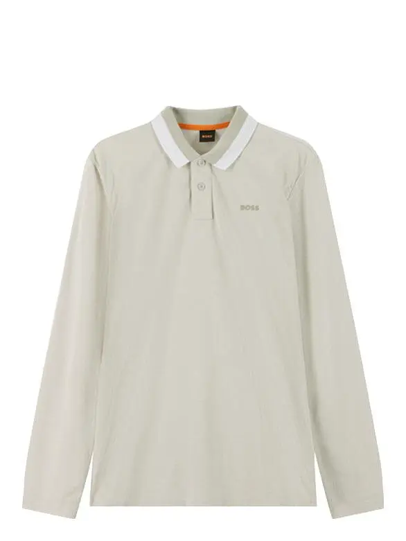 Hugo Boss Long-sleeved Polo Shirt - White