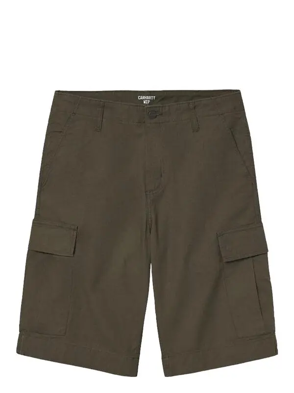 Carhartt Work In Progress Cargo Shorts With Logo Patch - Green
