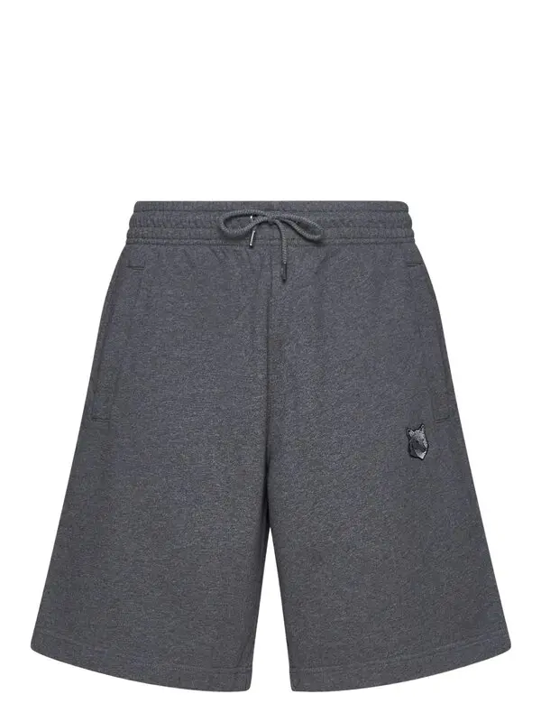 Maison Kitsuné Bold Fox Head Patch Oversize Jog Shorts - Black