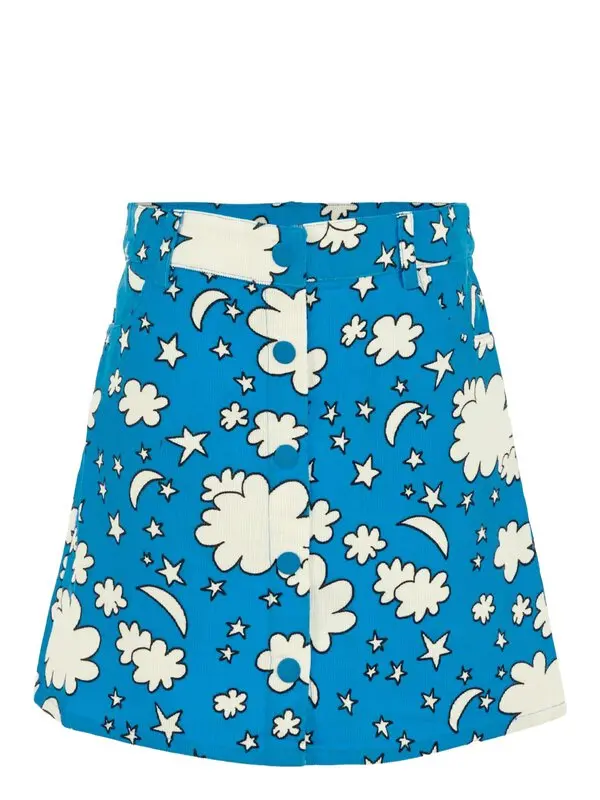 Stella McCartney Cloud Print Skirt - Light Blue