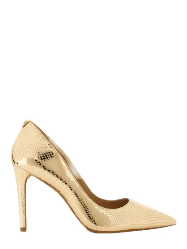 Michael Kors Alina Metallic Pointed-toe Stiletto Pumps - Nude