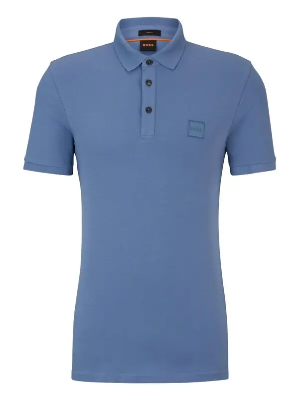 Hugo Boss Logo-appliqué Polo Shirt - Blue