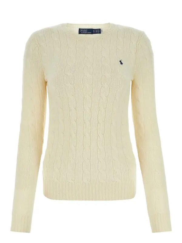 Polo Ralph Lauren Pony Embroidered Cable-knit Jumper - Nude