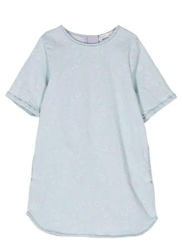 Stella McCartney Logo-print Denim Dress - White