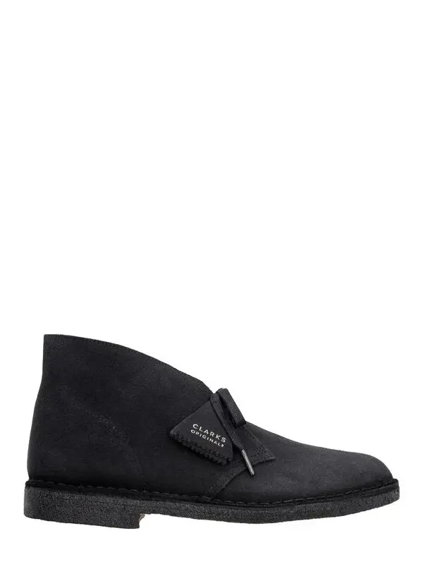 Clarks Round Toe Lace-up Ankle Boots - Black