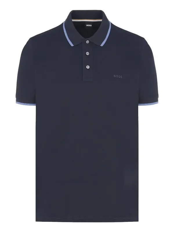 Hugo Boss Parlay Cotton Polo Shirt - Blue