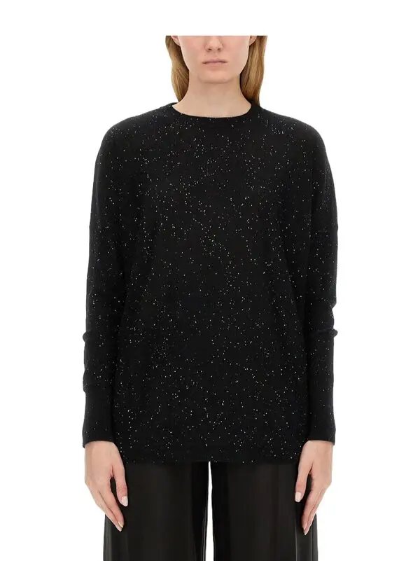 Fabiana Filippi Sequin-embellished Knitted Jumper - Black