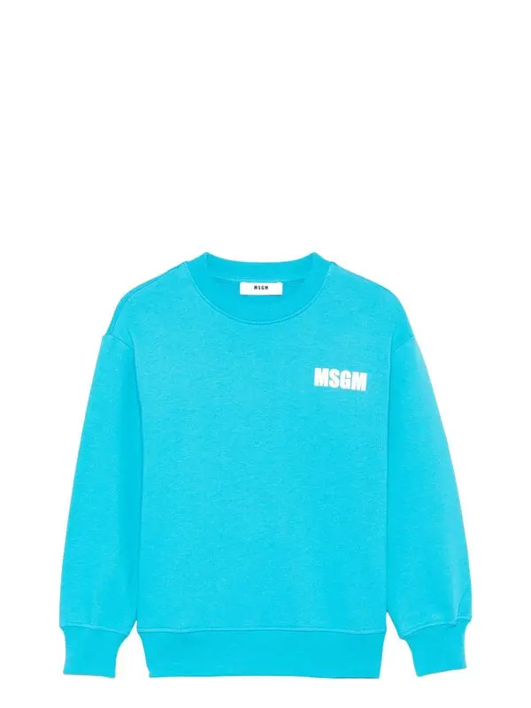 MSGM Logo Print Sweatshirt - Blue