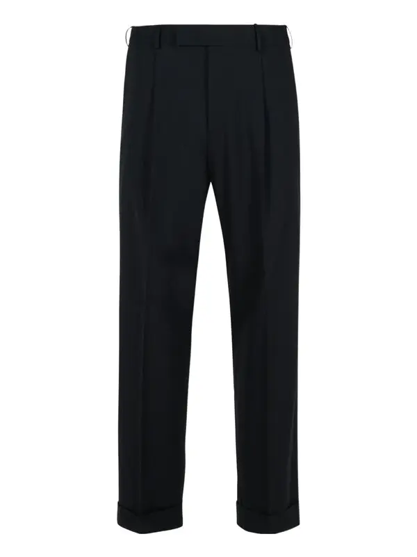 PT TORINO Tailored Cuffed Trousers - Black