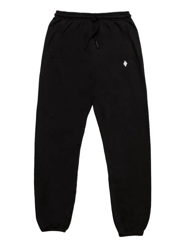 MARCELO BURLON COUNTY OF MILAN Cross Embroidered Track Pants - Black