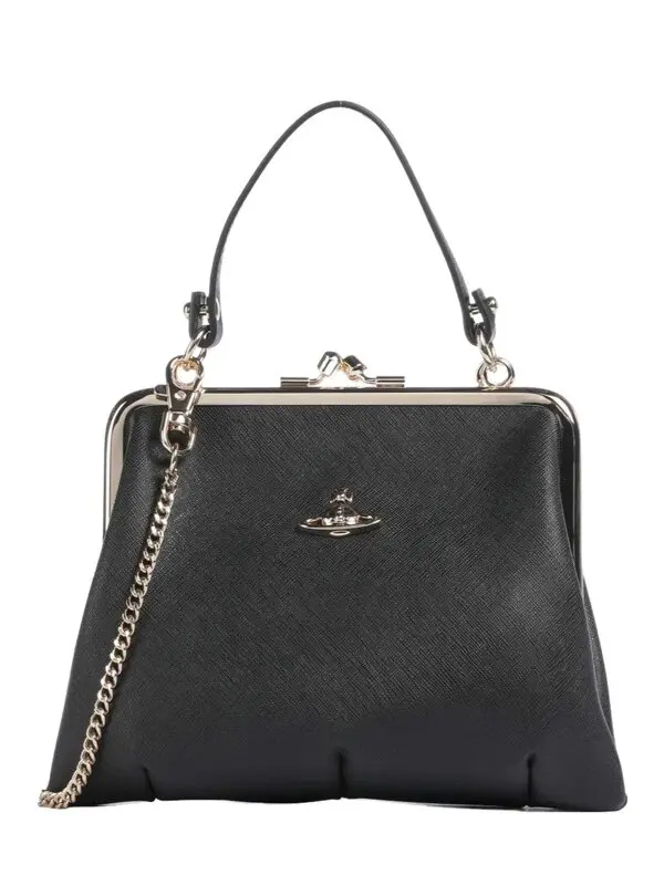 VIVIENNE WESTWOOD Logo Plaque Tote Bag - Black