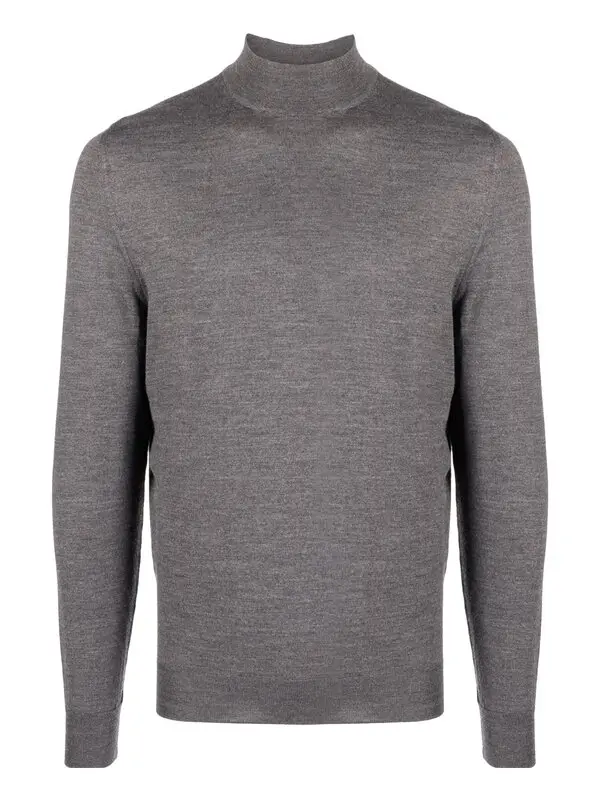 DRUMOHR Turtleneck Knitwear With Ribbed Details - Gray