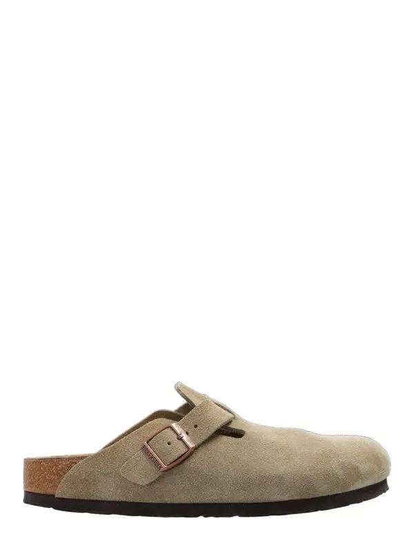 BIRKENSTOCK Boston Suede Mules - Brown