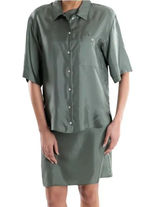 Marella Three-quarter Sleeve Shirt - Gray