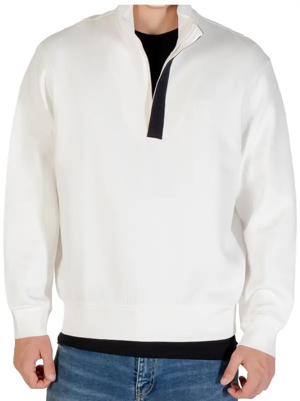Armani Exchange Long-sleeved Sweatshirt With High Neck - White